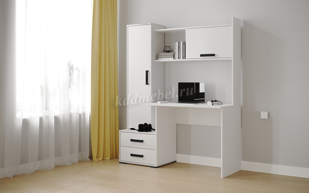 Стол компьютерный Квартет-9 (Белый) купить в Хабаровске по низкой цене ...